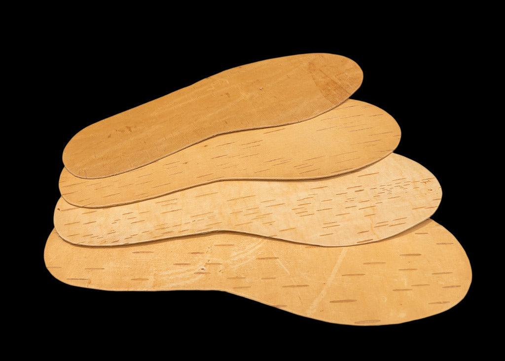 Pair of natural antiseptic birch bark sole inserts – Siberian Forged Knives